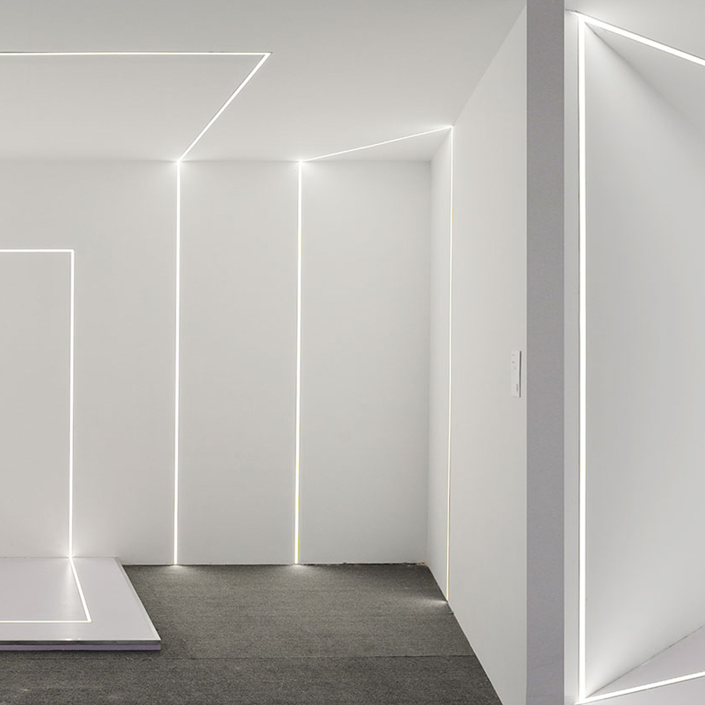 Profilo alluminio Bianco Incasso 1mt o 2mt strip led per cartongesso ...